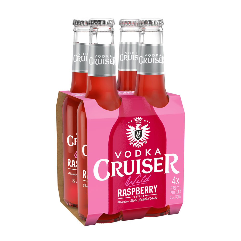Vodka Cruiser Wild Raspberry 275mL - Single, 4 & 24 Pack Deals