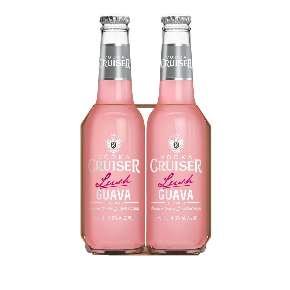 Vodka Cruiser Lush Guava 275mL - Single, 4 & 24 Pack Deals