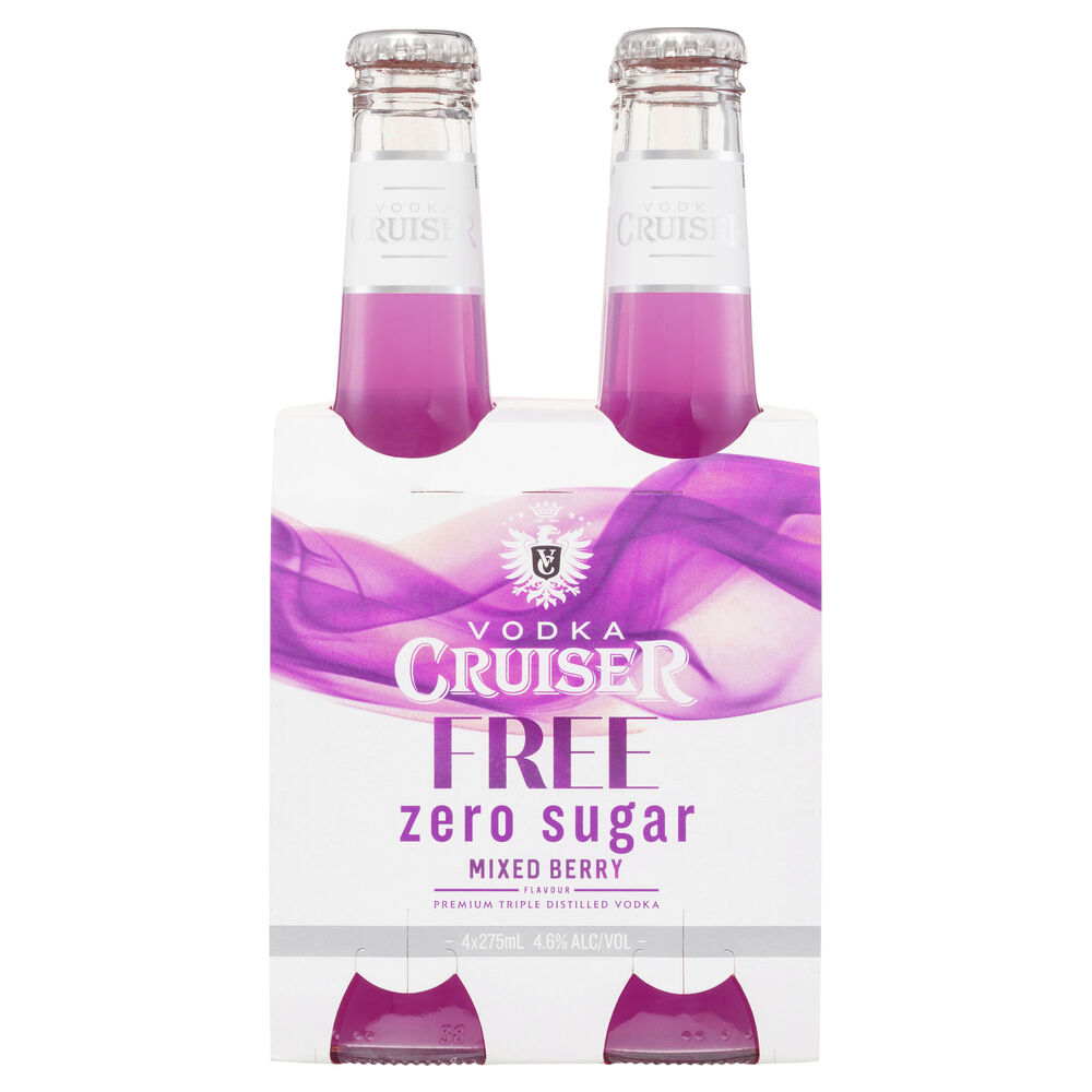 Vodka Cruiser Sugar Free Berry 275mL - Single, 4 & 24 Pack Deals