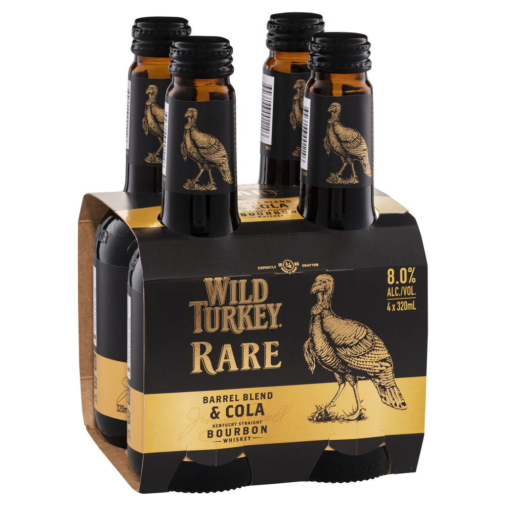 Wild Turkey Rare & Cola - 4 & 24 Pack Deals