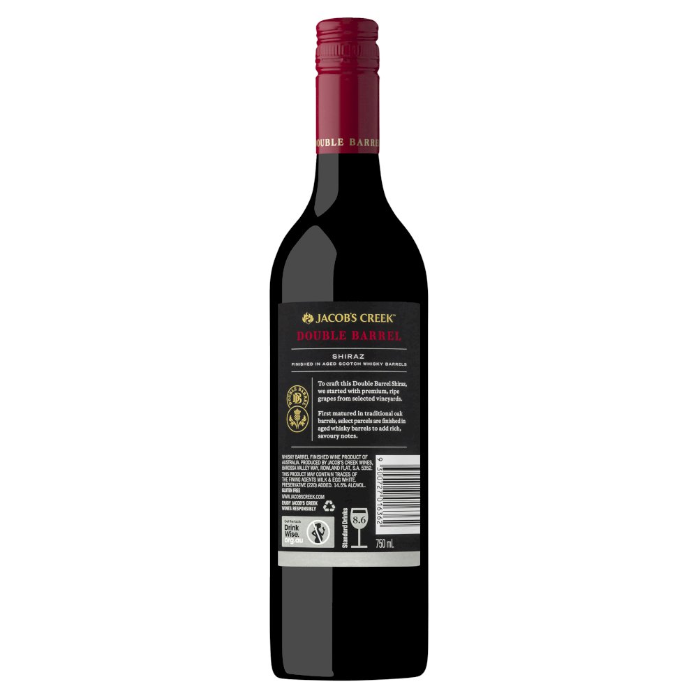 Jacob's Creek Double Barrel Shiraz 750ml - Low Prices Jacob's Creek Double Barrel Shiraz 750ml - Low Prices