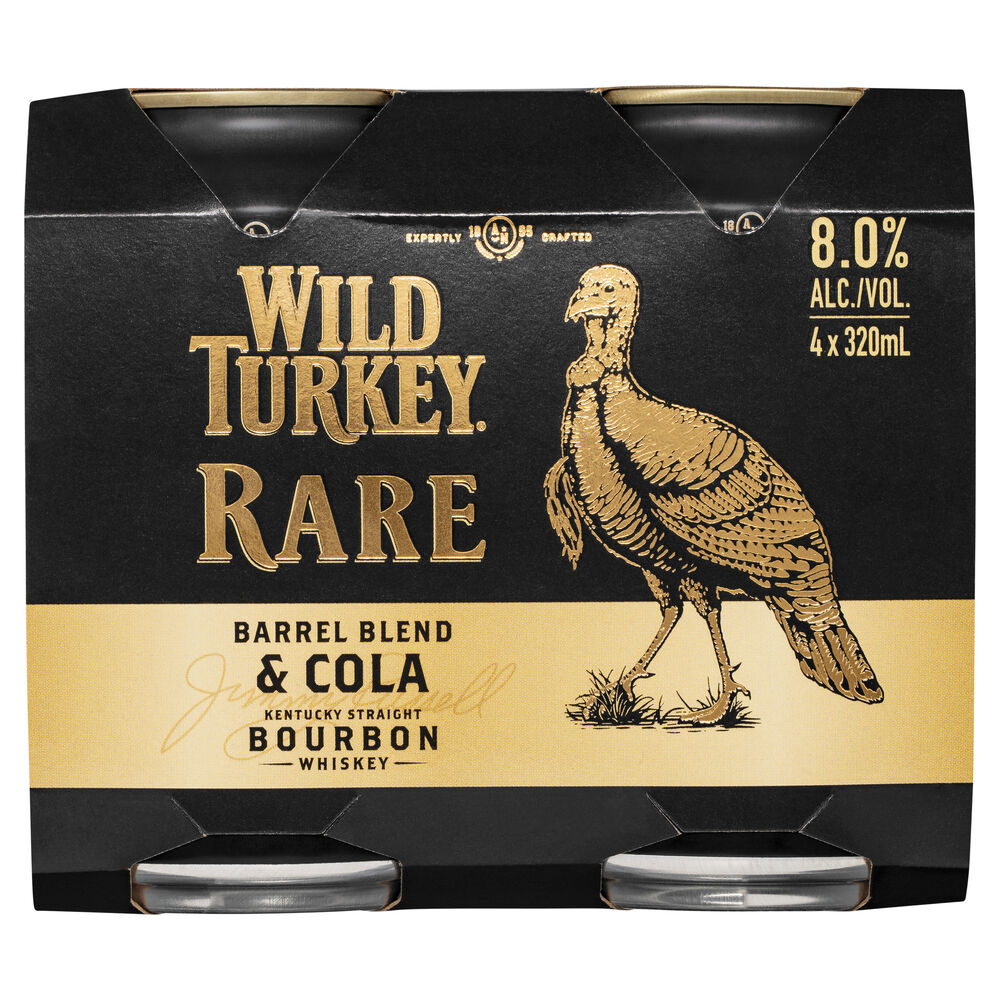 Wild Turkey Rare & Cola Can 8% 320mL | Liquorland