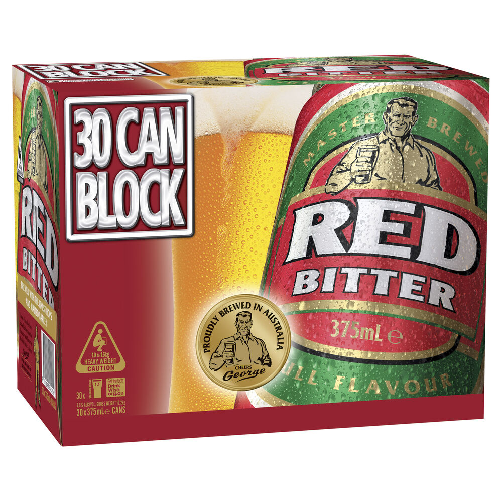 Red Bitter Block Can 375mL | Liquorland