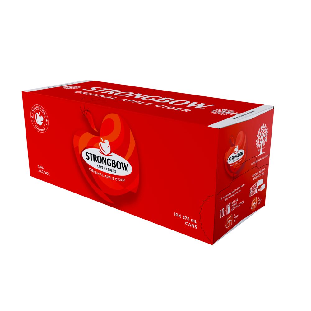 Strongbow Original Cider Can 375mL 10pk | First Choice Liquor Market