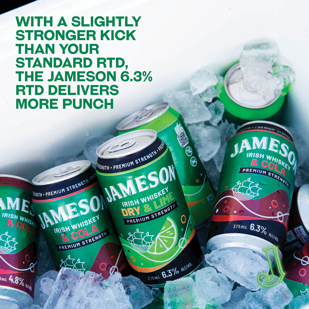 Jameson Smooth Dry & Lime 6.3% Can 375mL | Liquorland