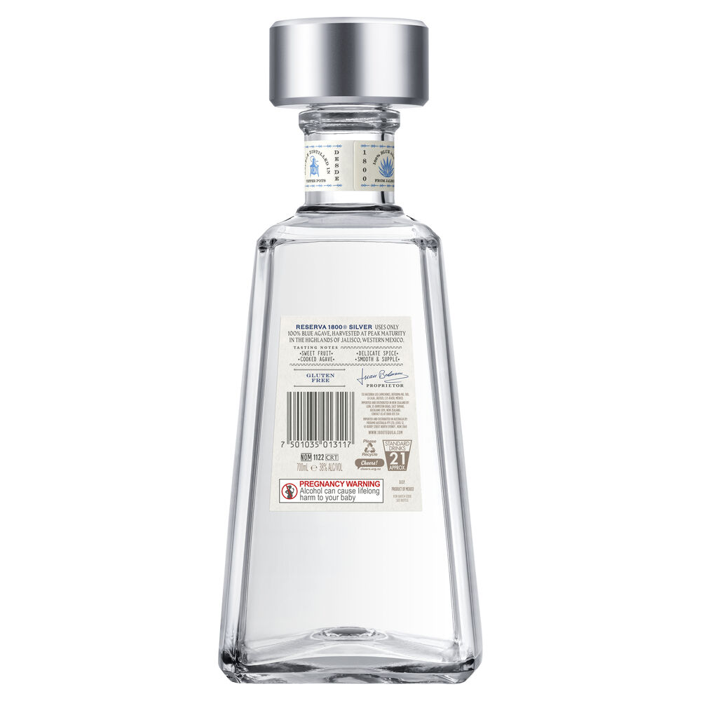 1800 Silver Tequila 700ml - Low Prices