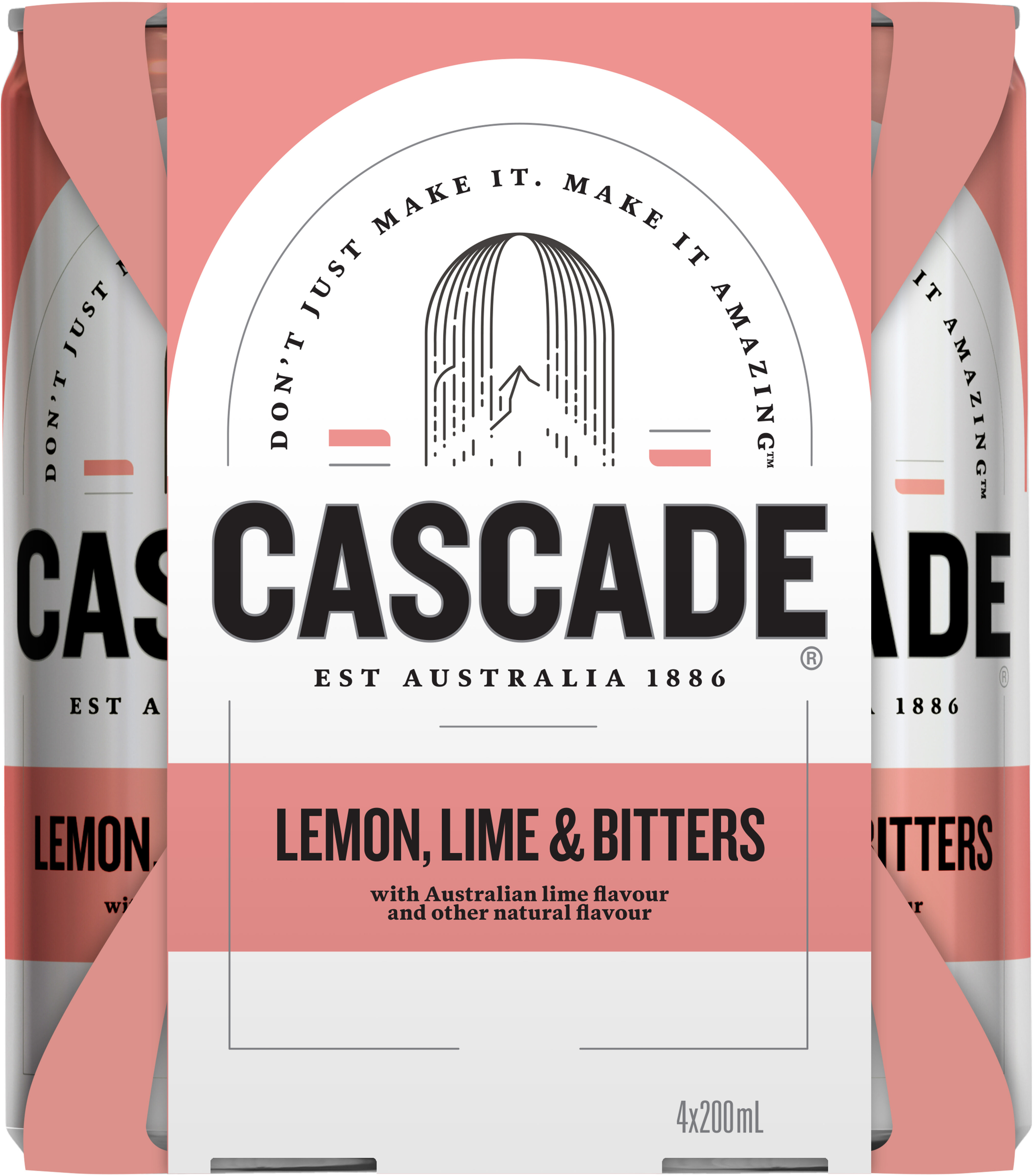 Cascade Lemon Lime & Bitters Can 200mL 4Pk | Liquorland