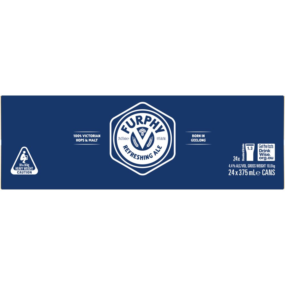 Furphy Refreshing Ale Can 375mL - Single, 6 & 24 Pack Deals