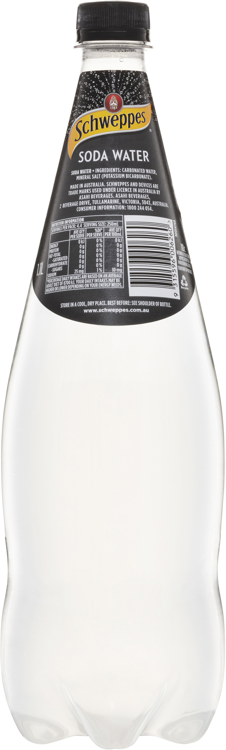 Schweppes Soda Water 1.1Lt | Liquorland