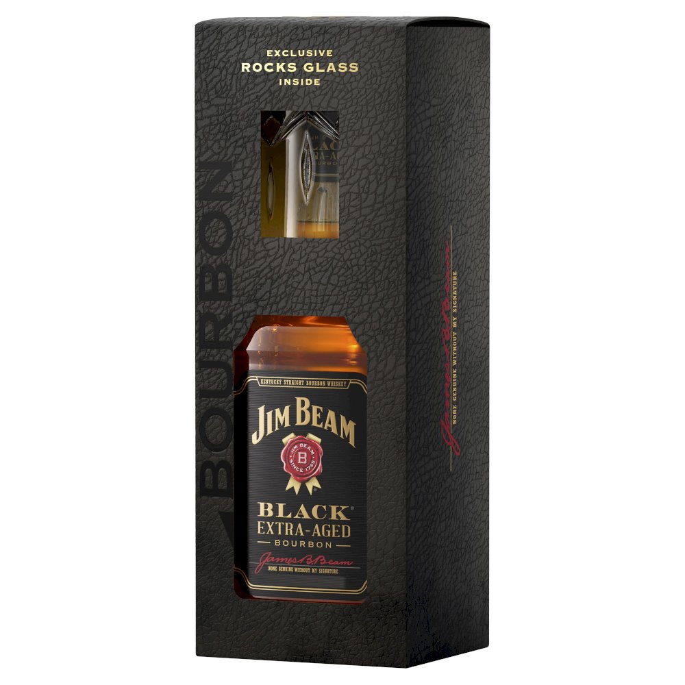 Jim Beam Black Gift Pack 700ml - Low Prices