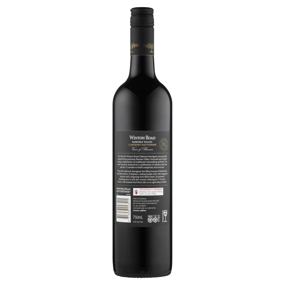 Winton Road Barossa Cabernet Sauvignon 750mL | Liquorland