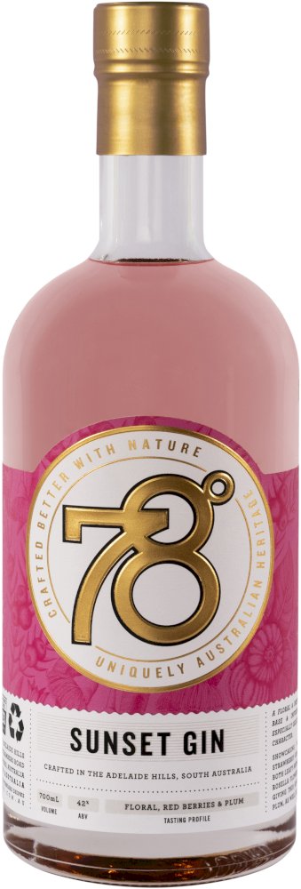 Buy 78 Degrees Sunset Gin 700mL Online