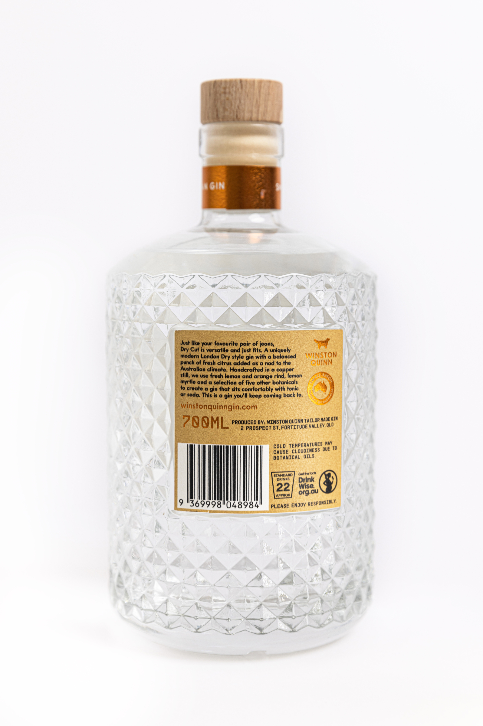 Buy Winston Quinn Dry Cut Gin 700mL Online
