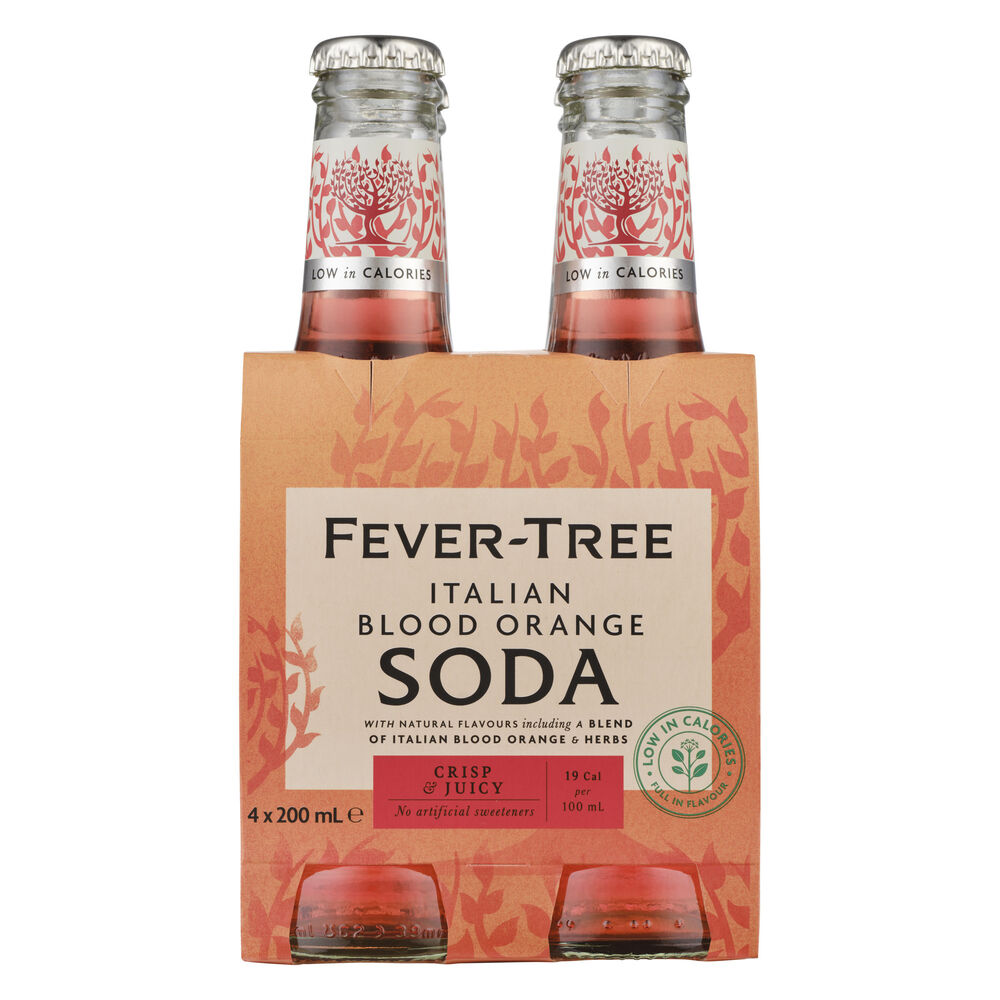 Fever Tree Blood Orange Soda 200mL - 4 & 24 Pack Deals