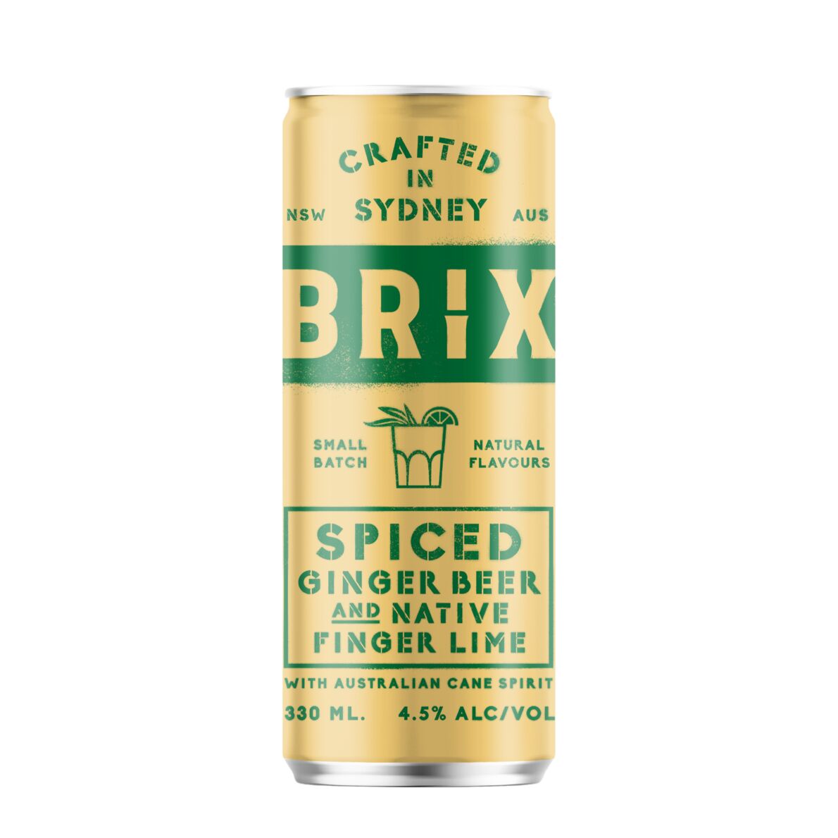 Brix Spiced Ginger Beer & Native Lime Can 330mL | Vintage Cellars