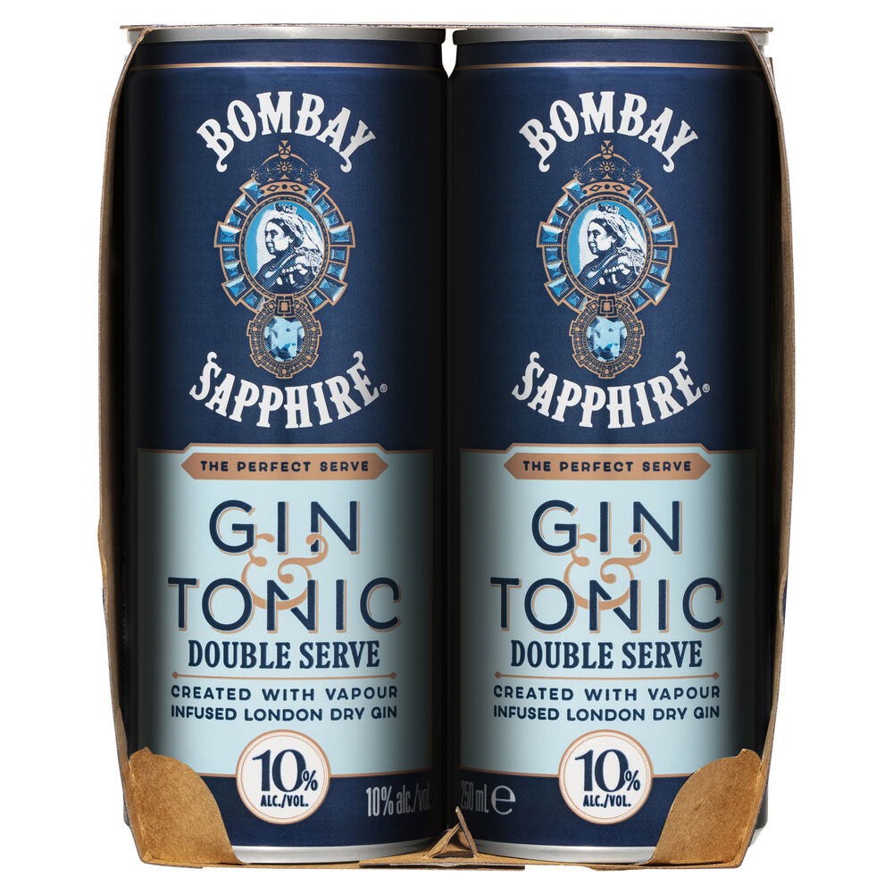 Bombay Sapphire Gin & Tonic Double Serve 10% Can 250ml | Liquorland
