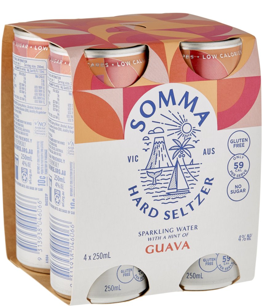 Buy SOMMA Guava Alcoholic Seltzer Can 250mL Online