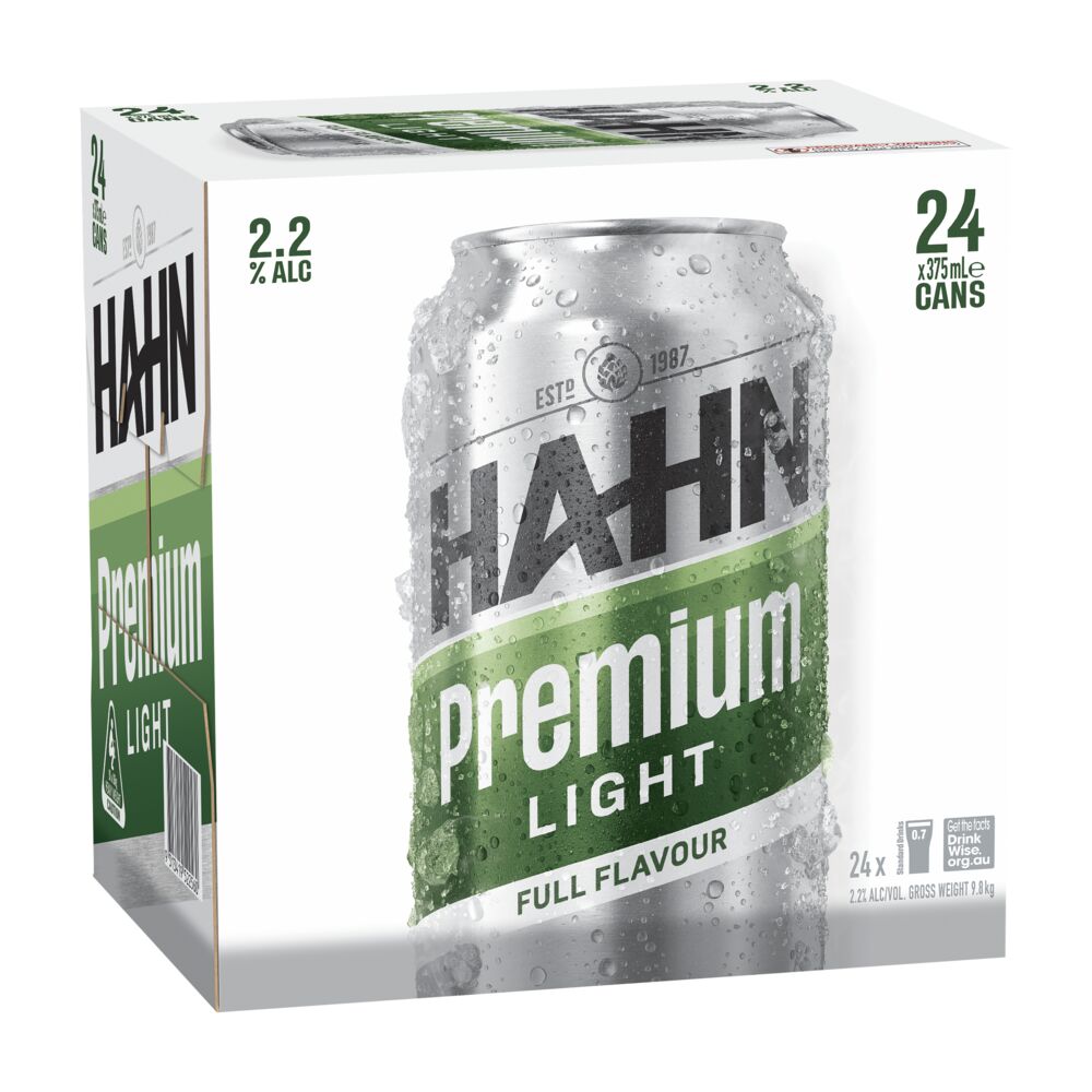 Hahn Premium Light Can 375mL - Single, 6 & 24 Pack Deals