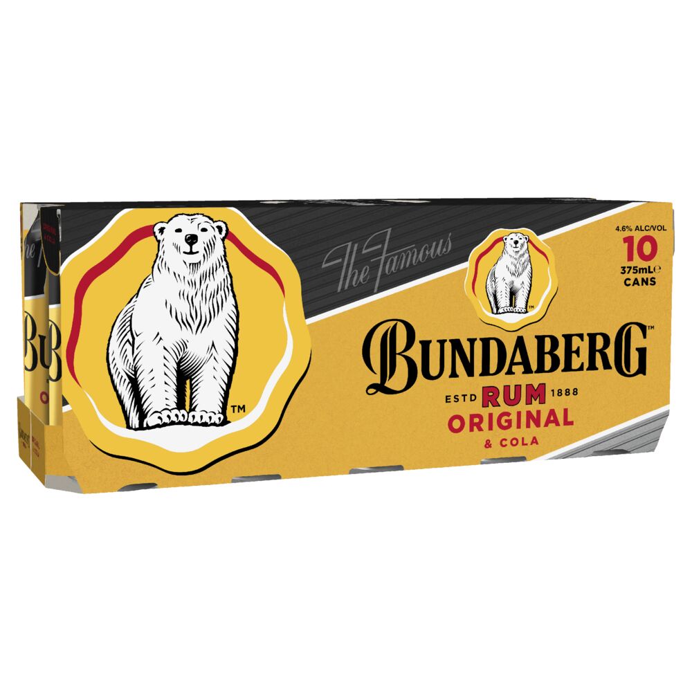 Buy Bundaberg UP & Cola Can 375mL (10 Pack) Online | VC