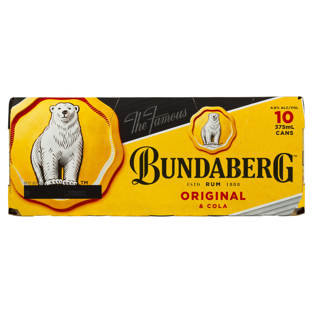 Bundaberg Up & Cola Can 375mL - 10 Pack Deals