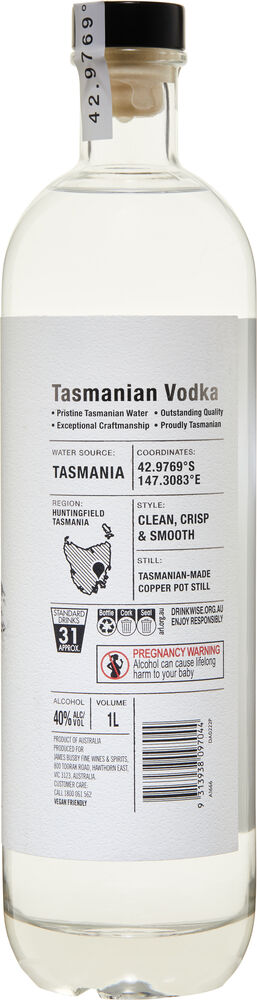 Pure Origin Tasmanian Vodka 1L - Low Prices