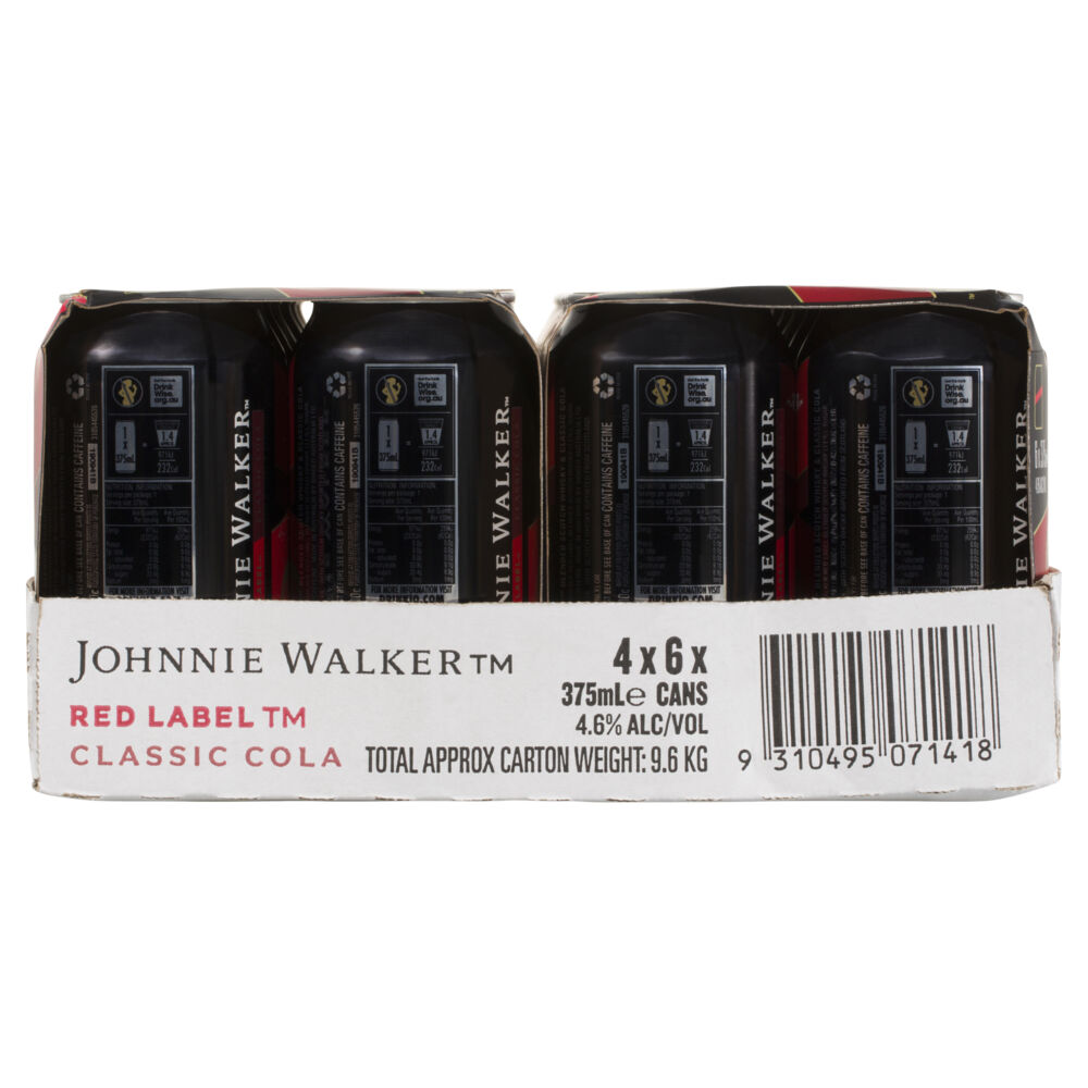 Buy Johnnie Walker Red Cola Can 375mL Online