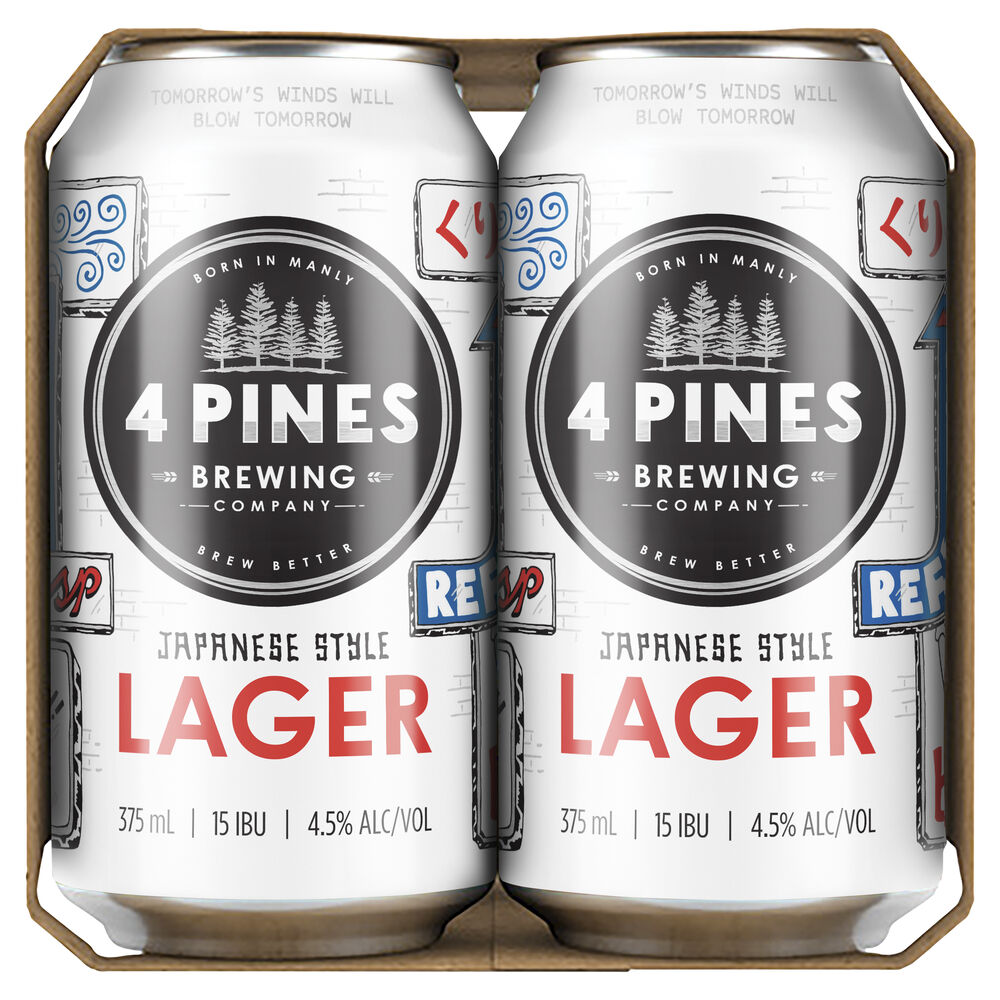 4 Pines Brewing Japanese Lager Can 375mL | Liquorland