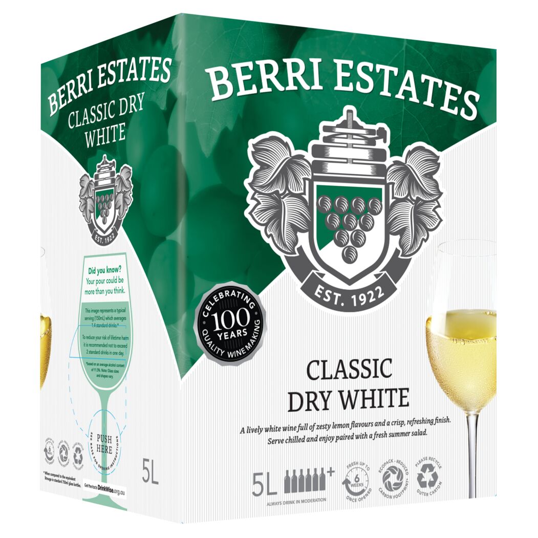 Berri Classic Dry White Cask 5L | Liquorland