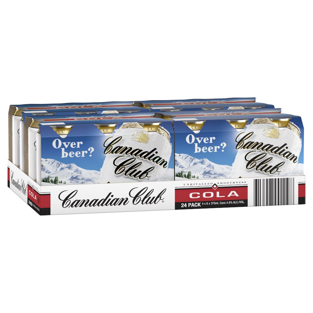 Canadian Club & Cola Can 375mL - Single, 6 & 24 Pack Deals