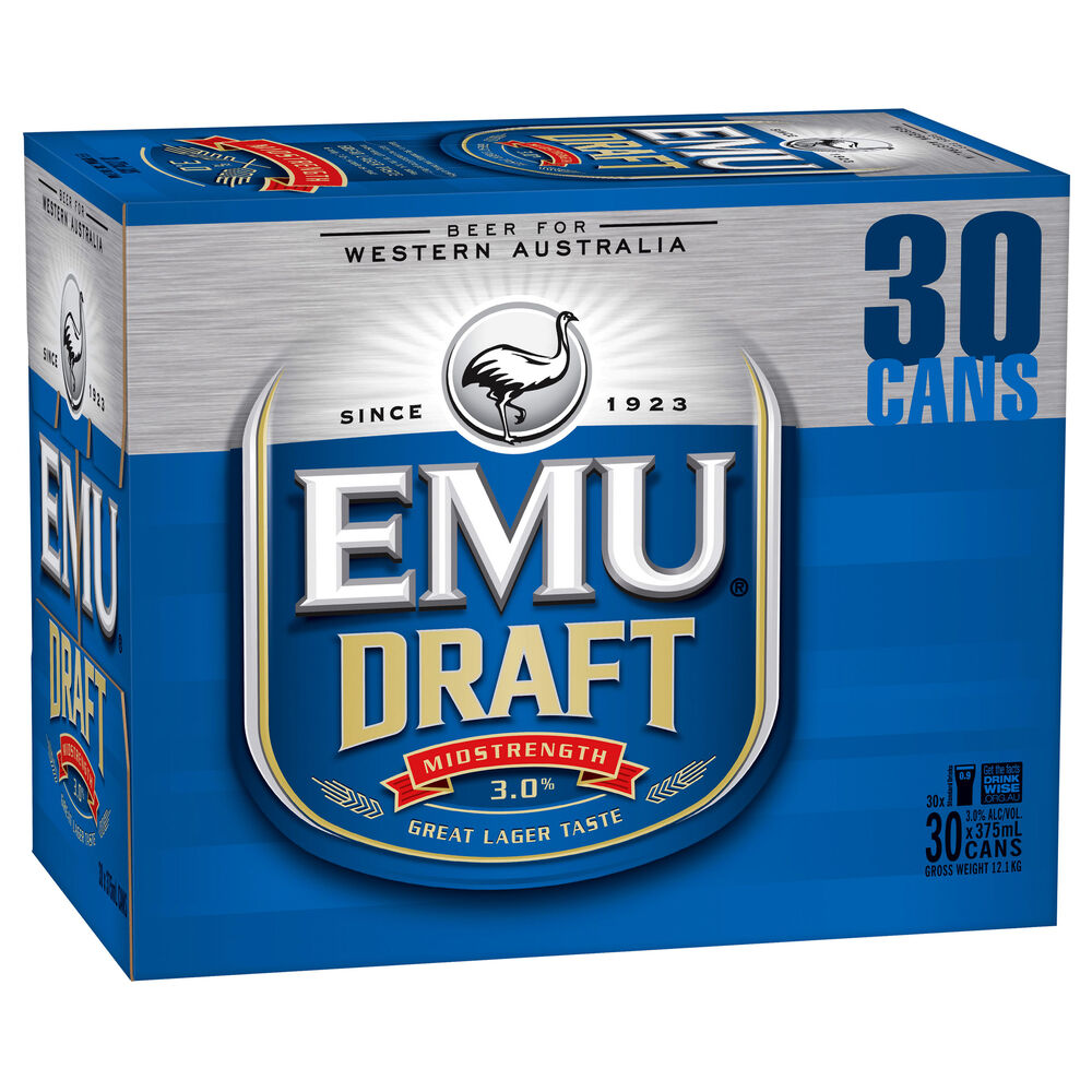 Emu Draft Block Can 375mL - 30 Pack Deals