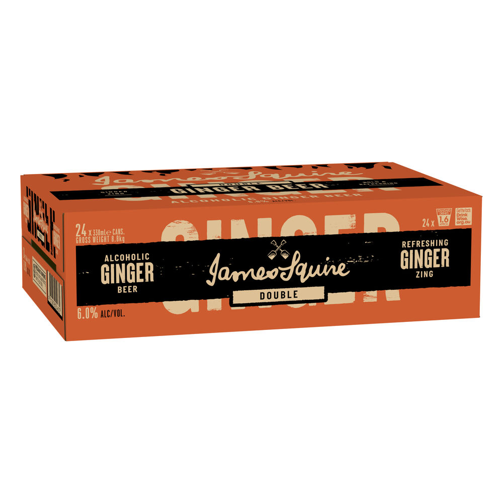 James Squire Double Ginger Beer - 4 & 24 Pack Deals