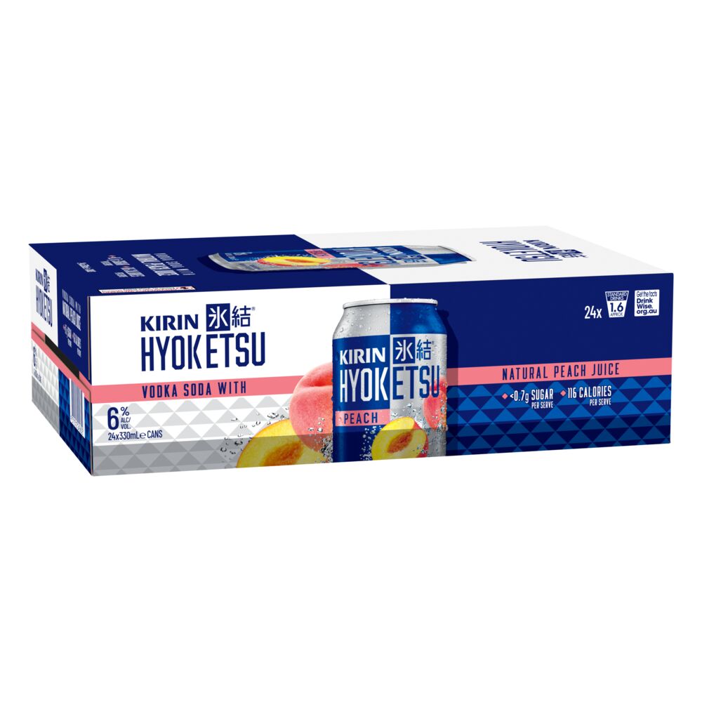 Kirin Hyoketsu Peach Can 330mL - Single, 4 & 24 Pack Deals