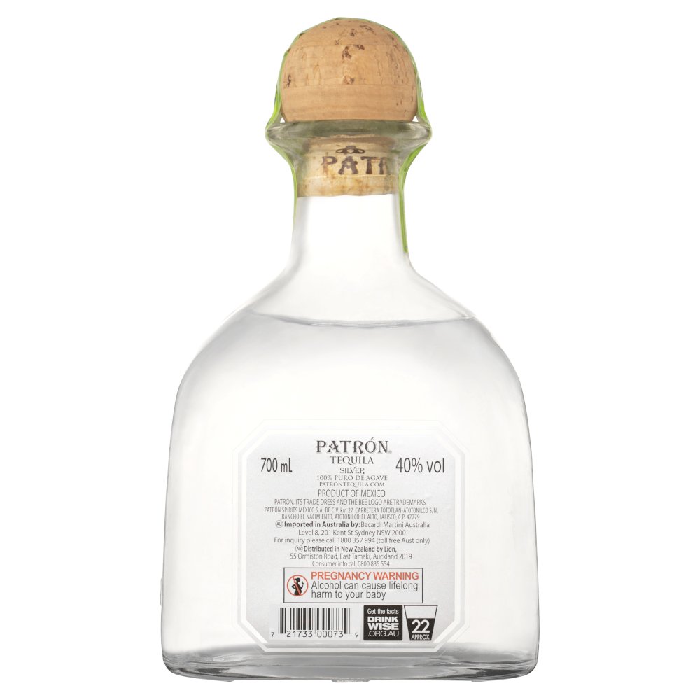 Patron Silver Tequila 700ml - Low Prices