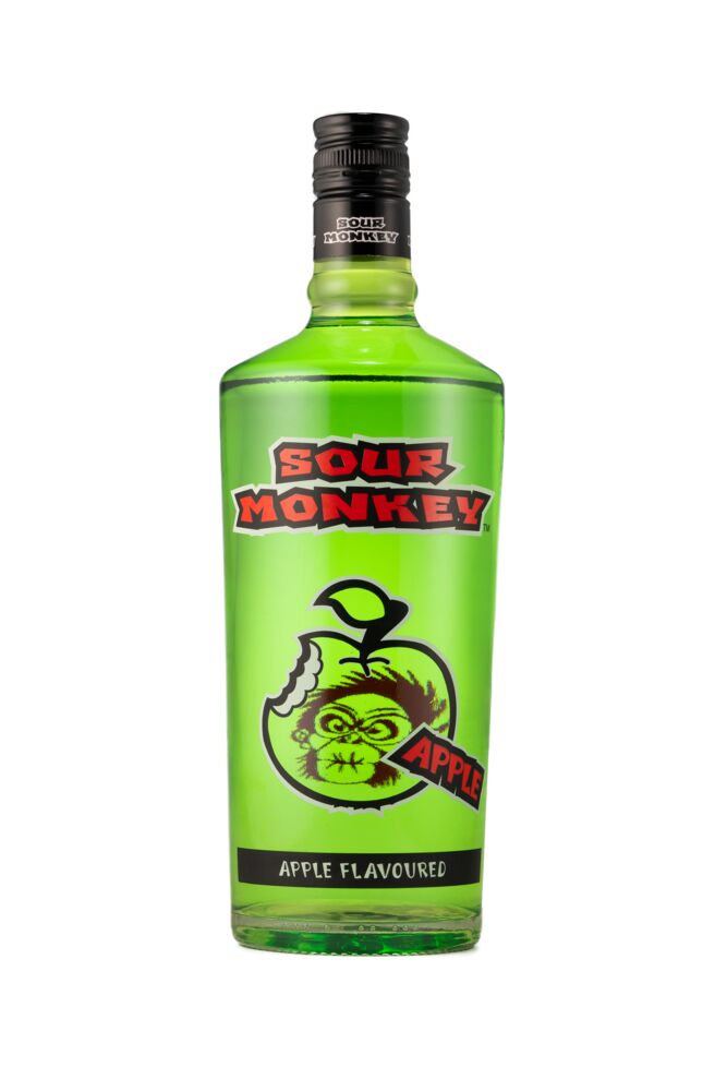 Sour Monkey Apple Schnapps 750ml - Low Prices