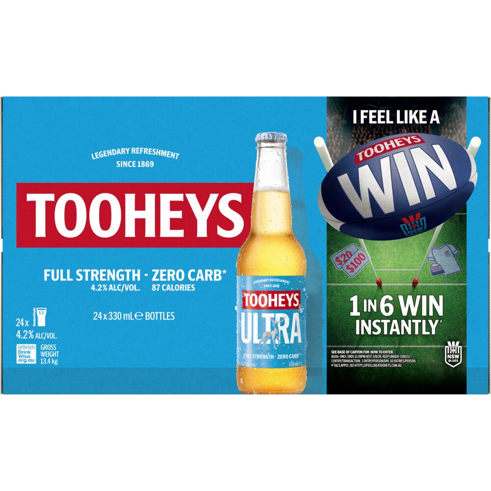 Tooheys Ultra Bottle 330mL | Liquorland
