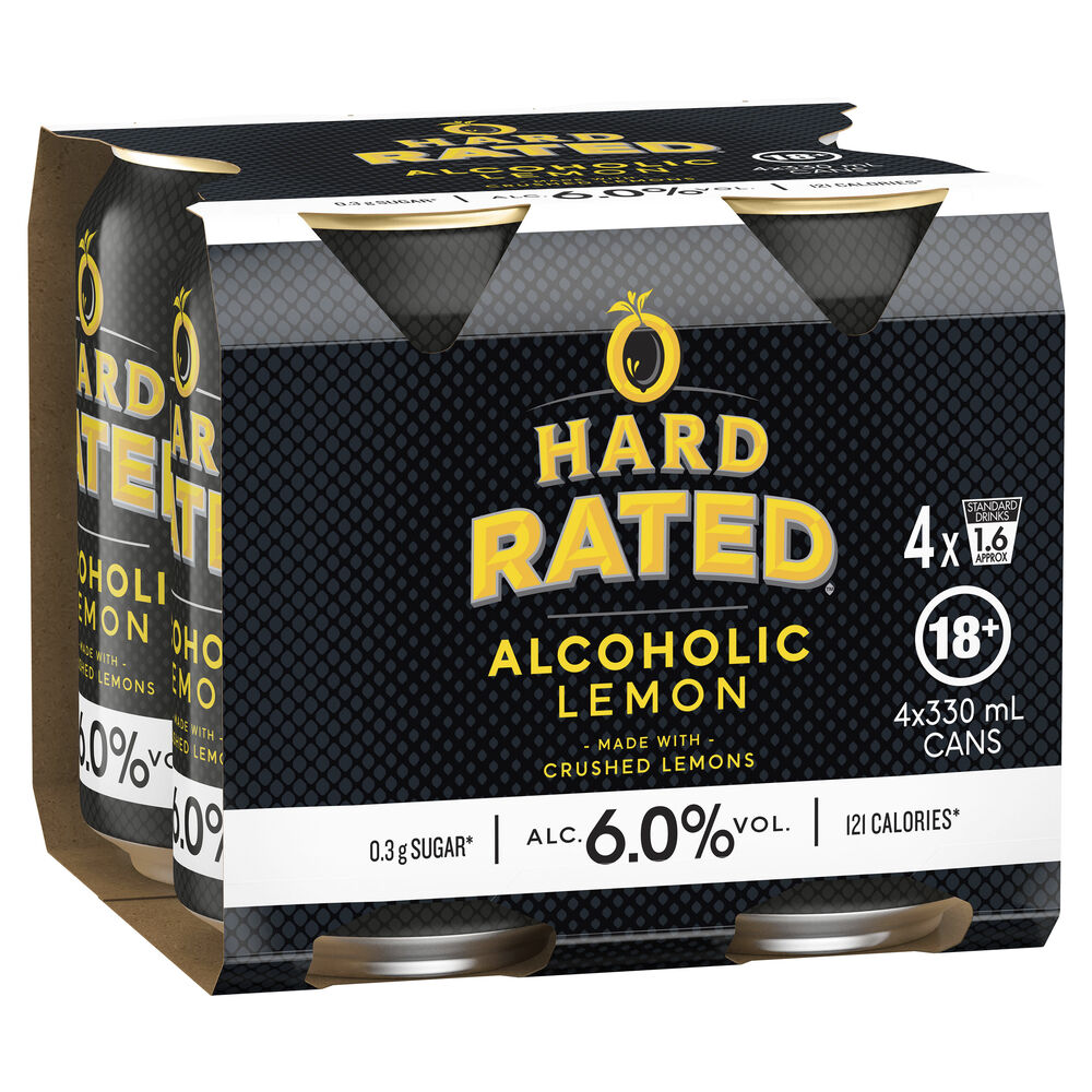 Hard Rated Lemon 6% Can 330mL | Liquorland