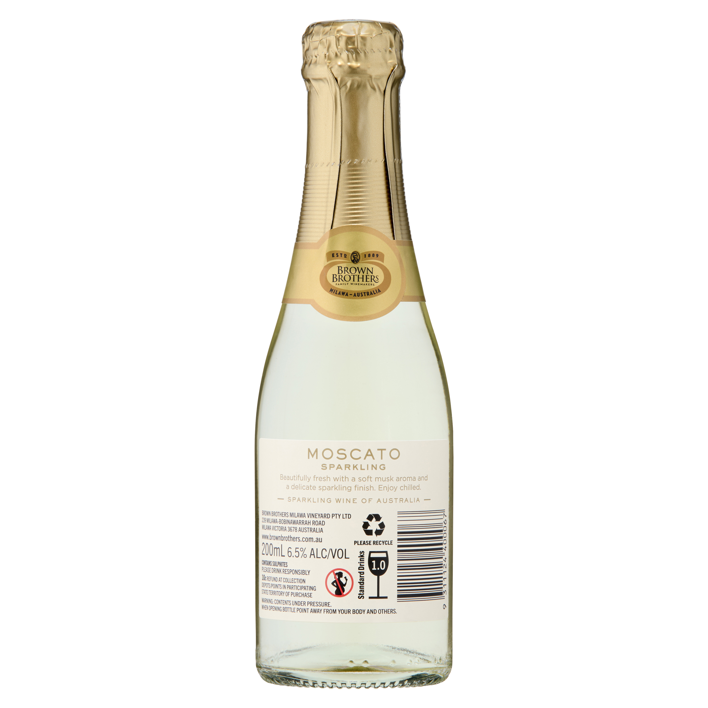Brown Brothers Sparkling Moscato 200ml - Single, 4 & 24 Pack Deals