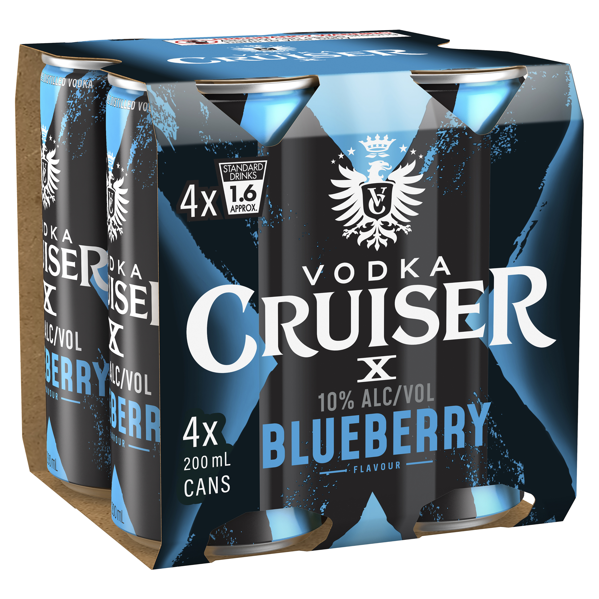 Vodka Cruiser X Blueberry 10% Can 200mL | Liquorland