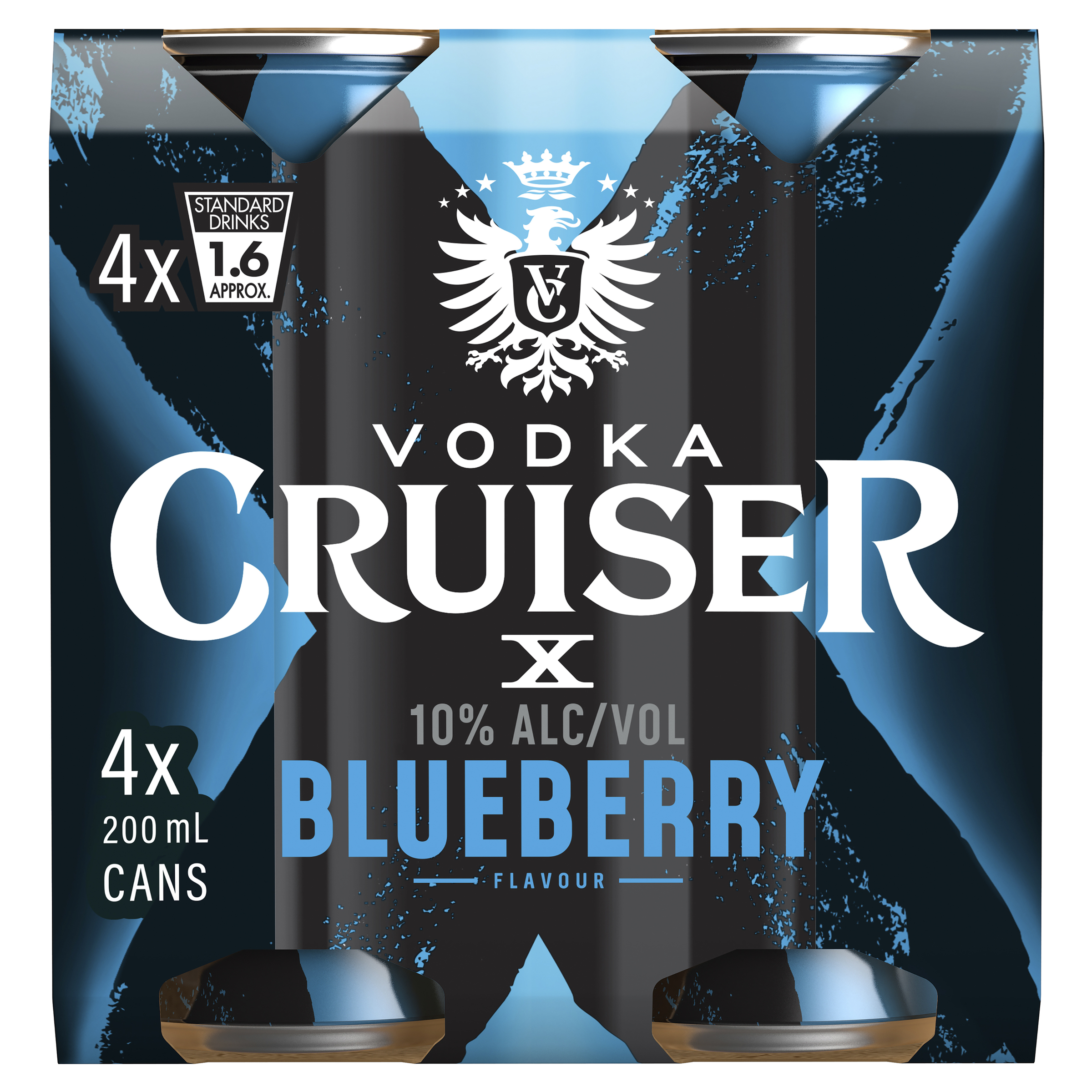 Vodka Cruiser X Blueberry 10% Can 200mL | Liquorland