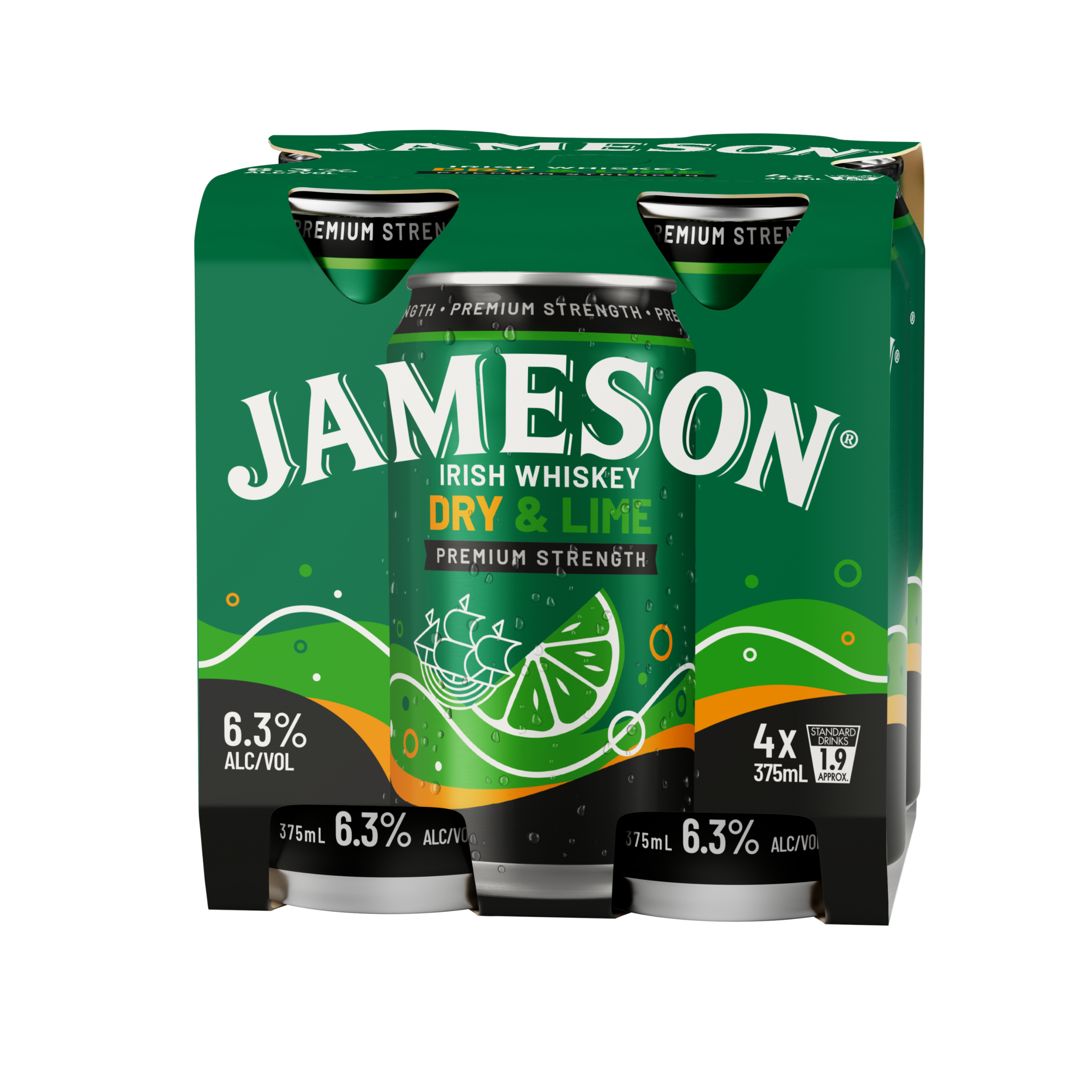 Jameson Smooth Dry & Lime 6.3% Can 375mL | Liquorland