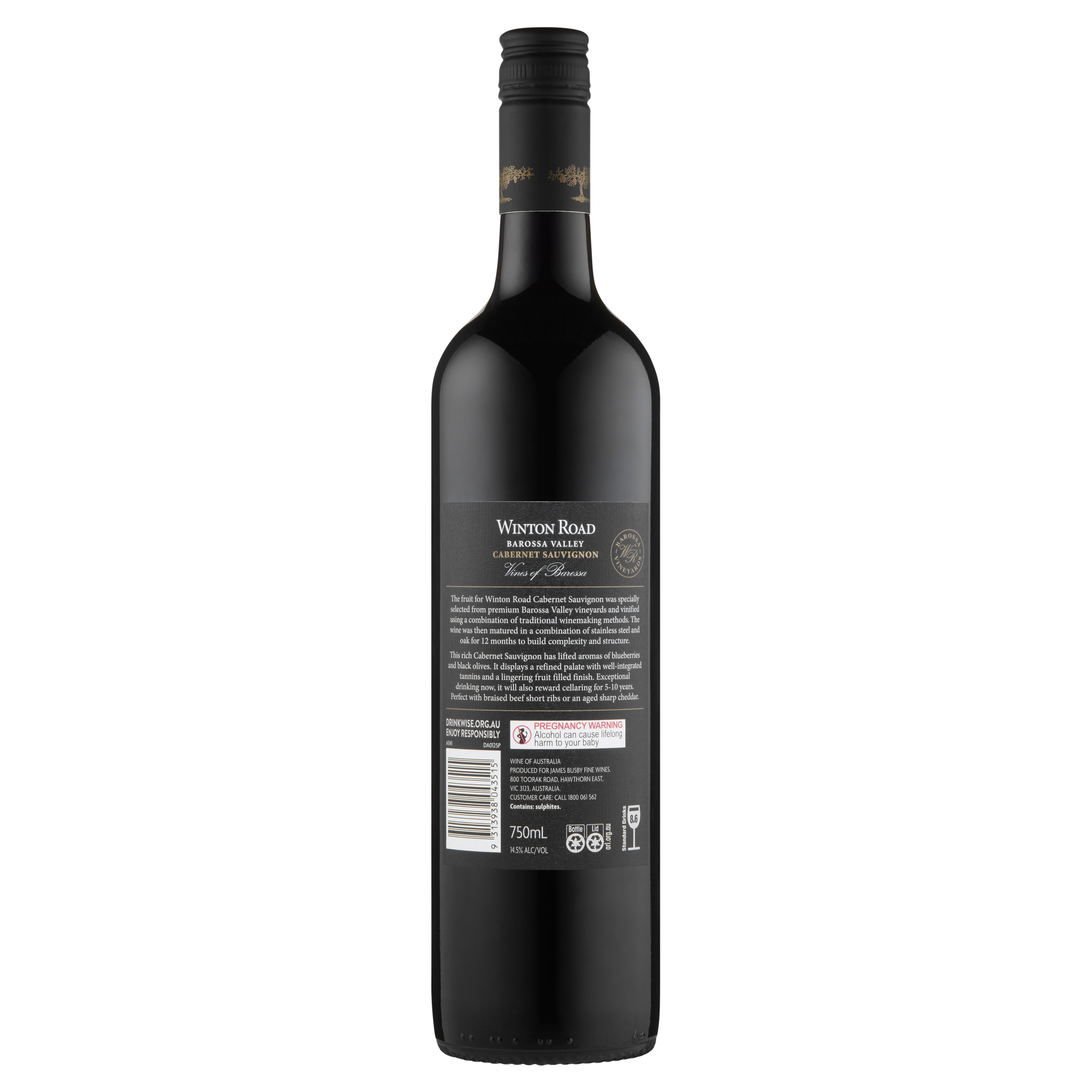 Winton Road Barossa Cabernet Sauvignon 750mL | Liquorland