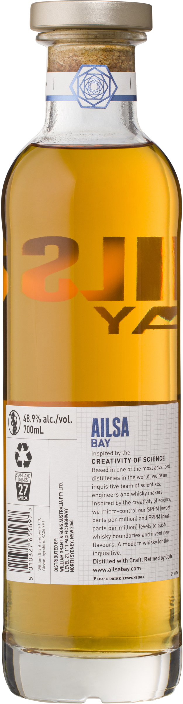 Buy Ailsa Bay Single Malt Scotch Whisky 700mL Online