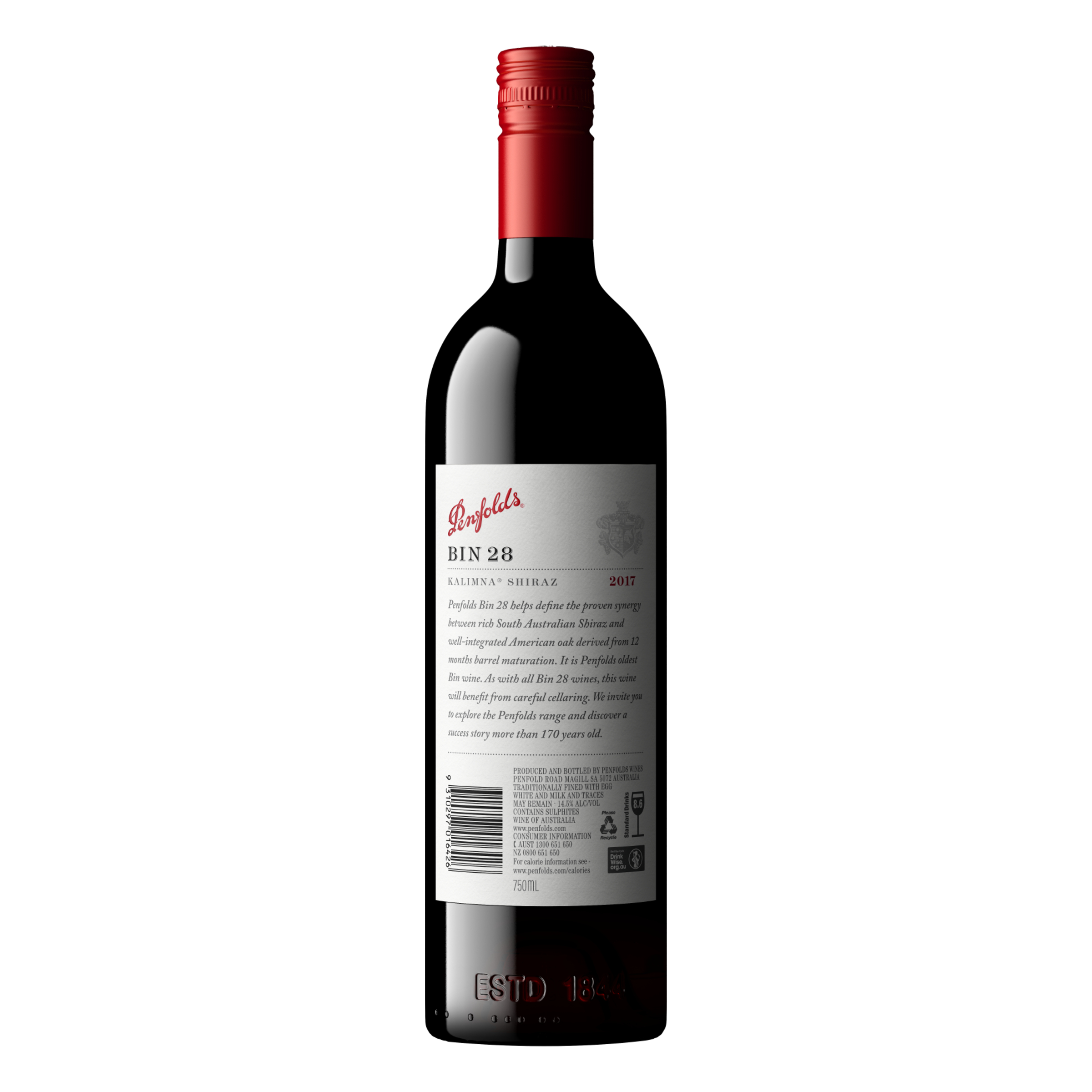 Penfolds Bin 28 Shiraz 2017 (CLR) 750mL | First Choice Liquor Market