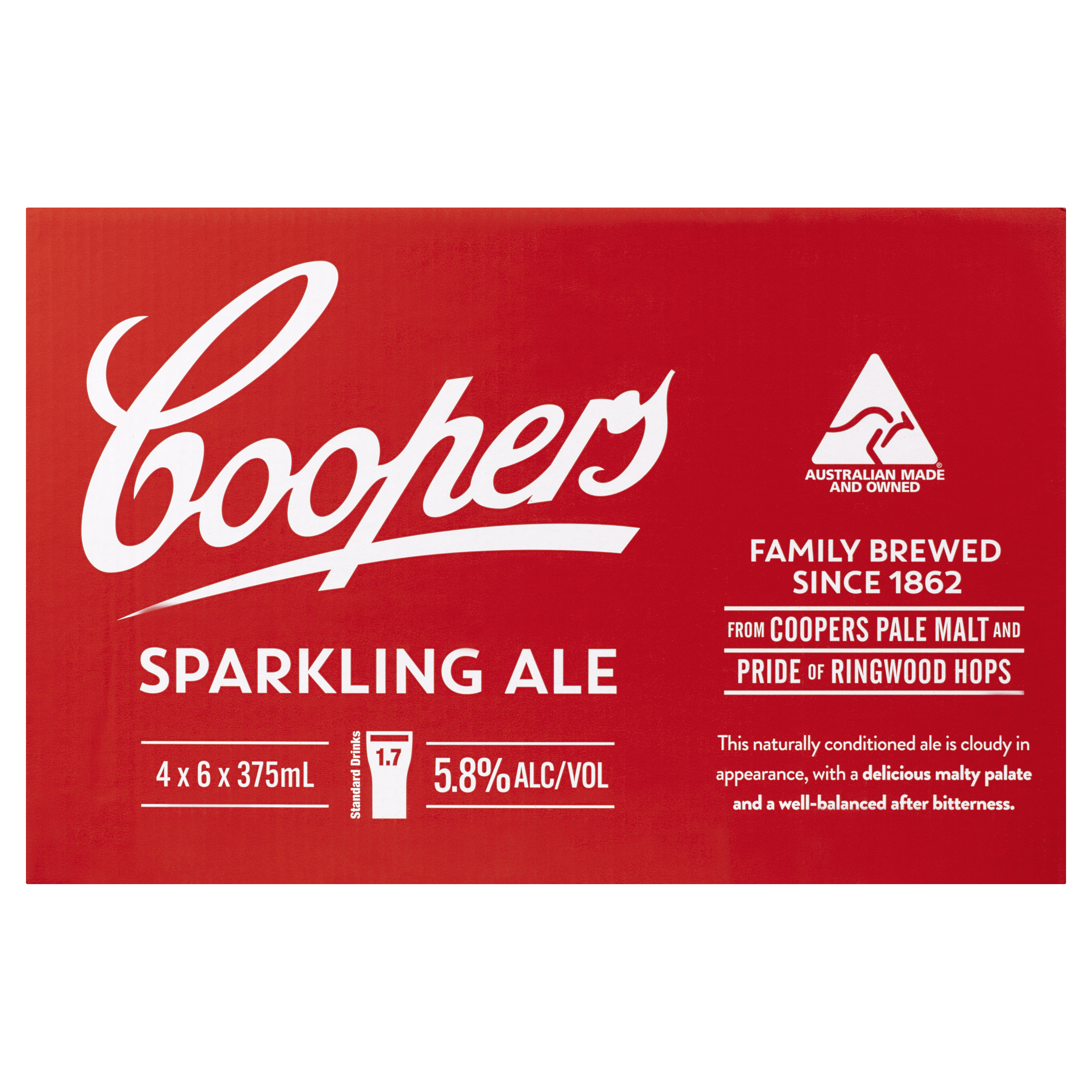 Coopers Sparkling Ale Can 375mL - Single, 6 & 24 Pack Deals