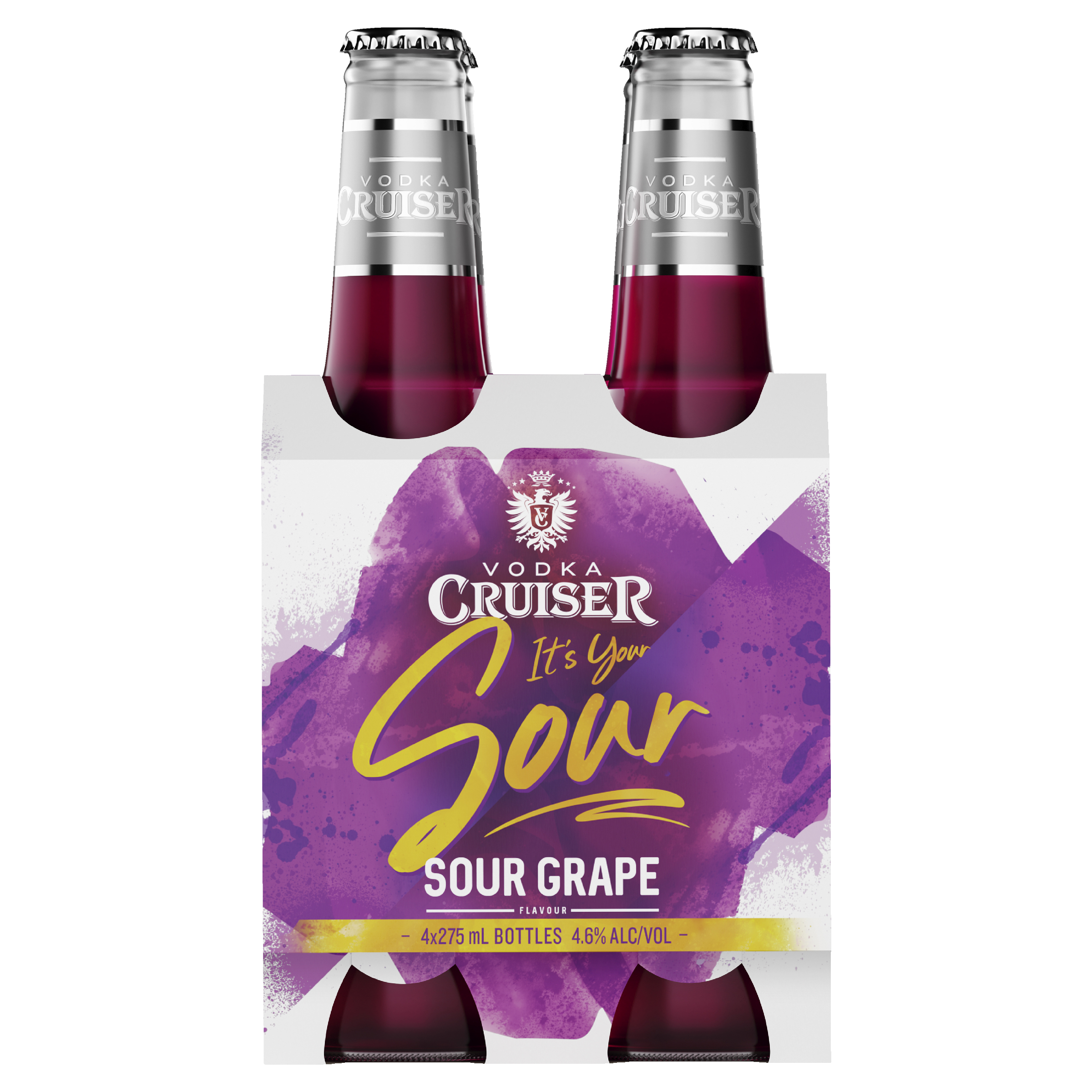 Vodka Cruiser Sour Grape 275mL - Single, 4 & 24 Pack Deals