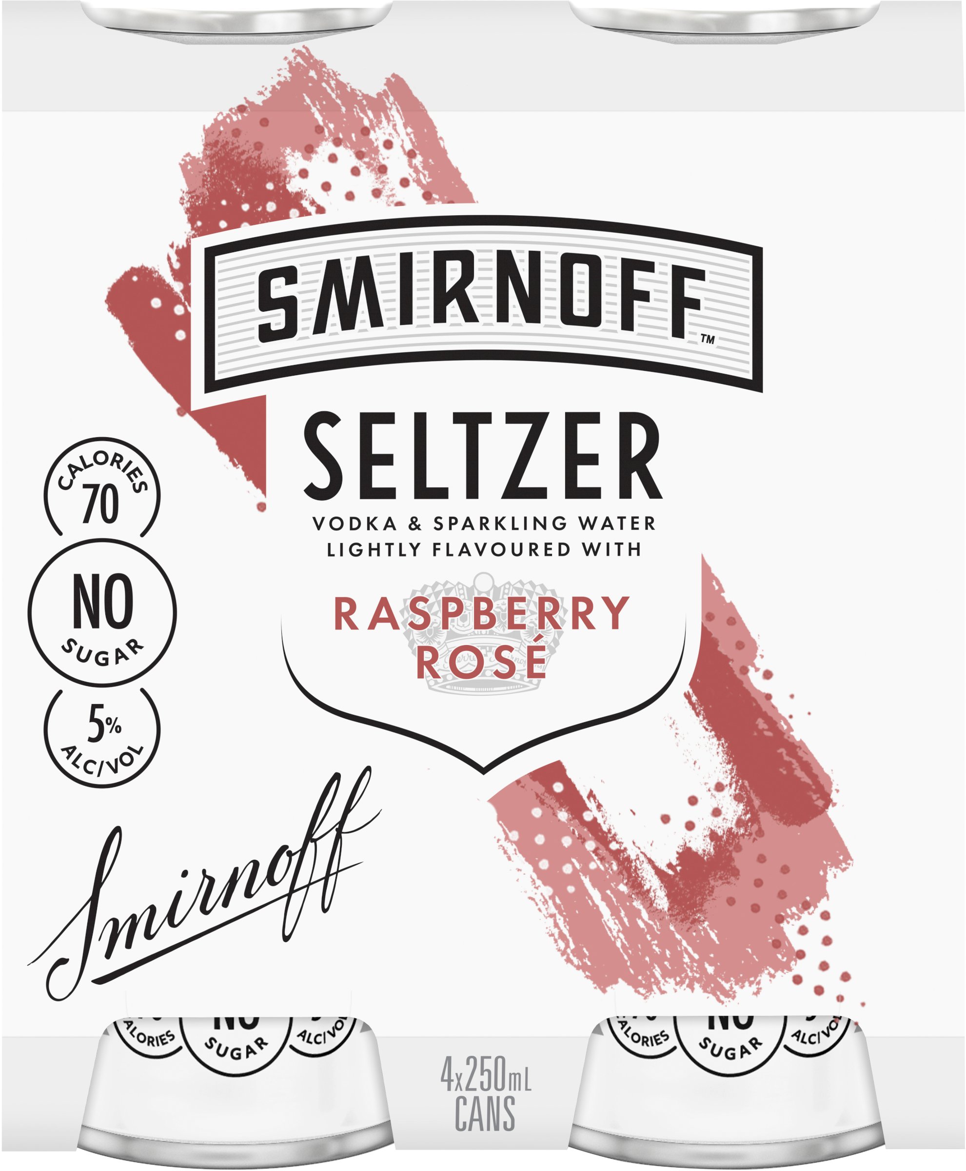 Buy Smirnoff Seltzer Raspberry Rose Can 250mL Online | VC