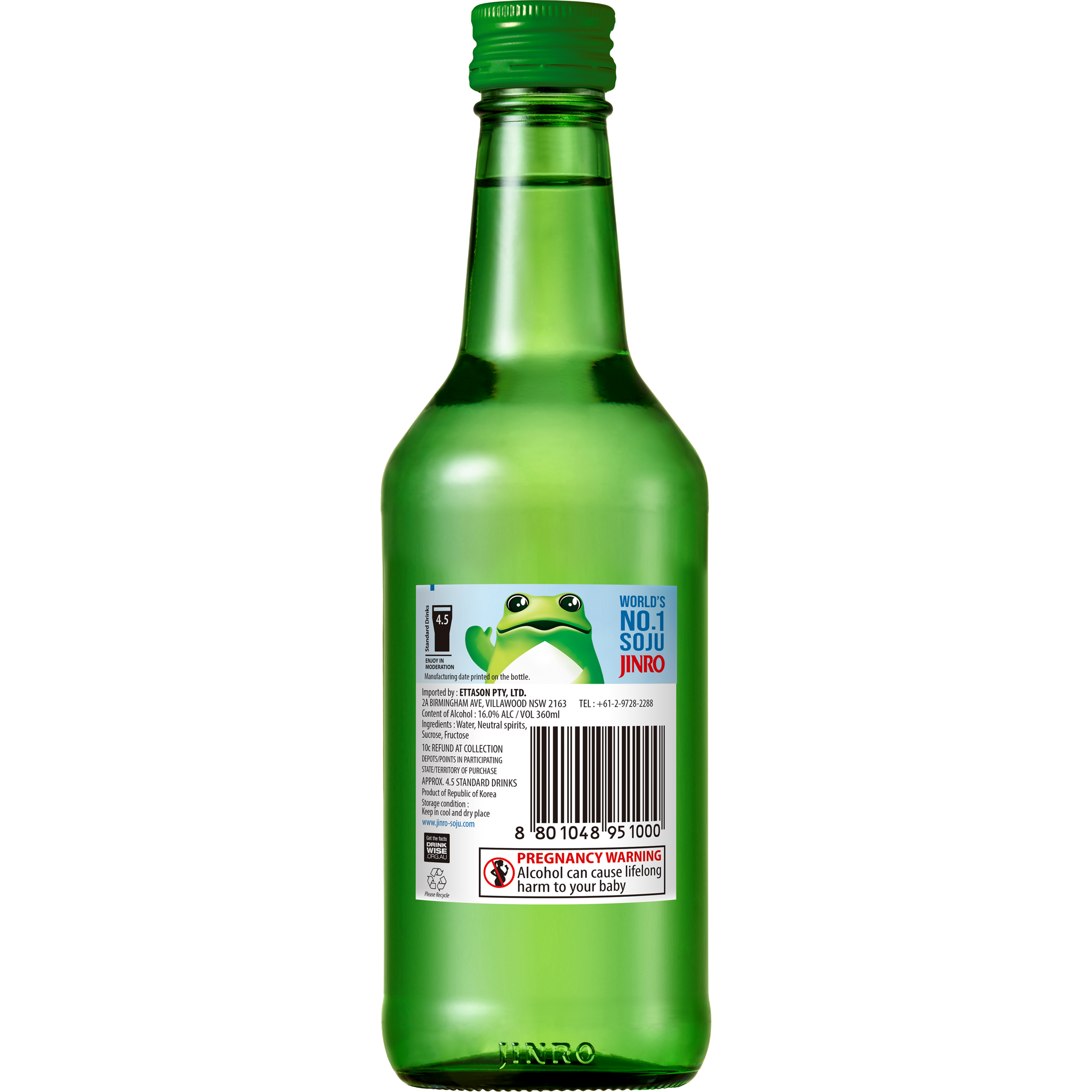 Jinro Chamisul Soju Bottle 360mL | Liquorland