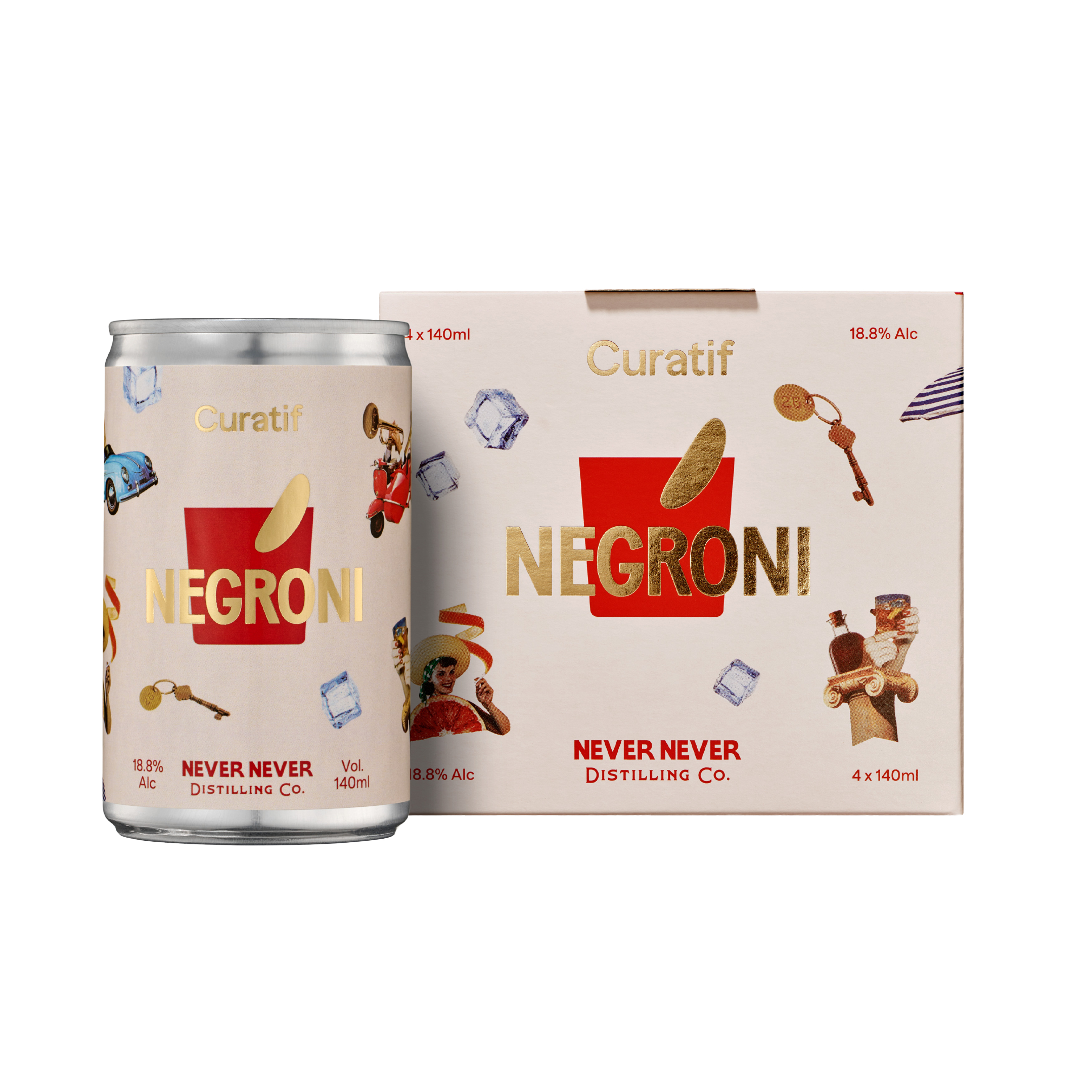 Curatif Negroni 140mL - 4 Pack Deals