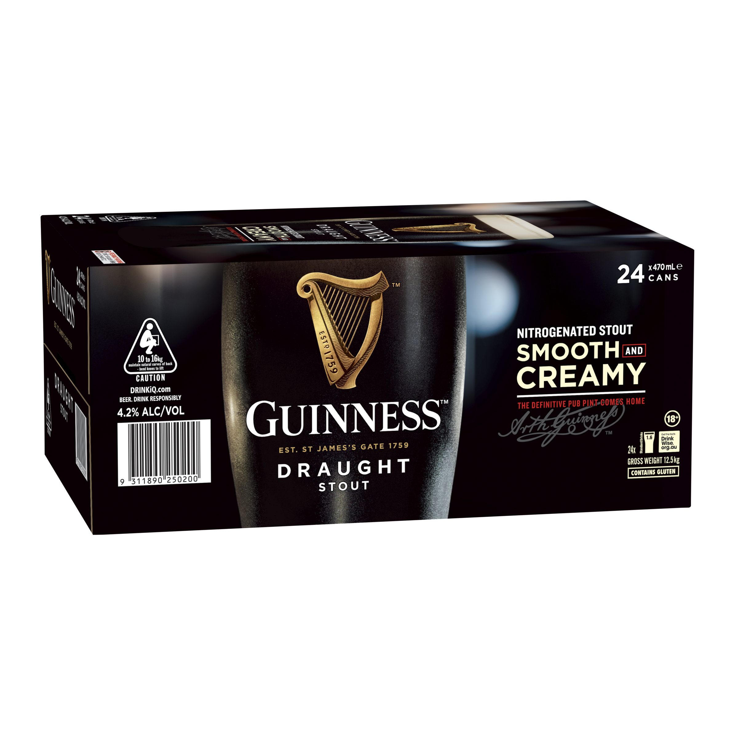 Guinness Draught Can 470mL - Single, 6 & 24 Pack Deals