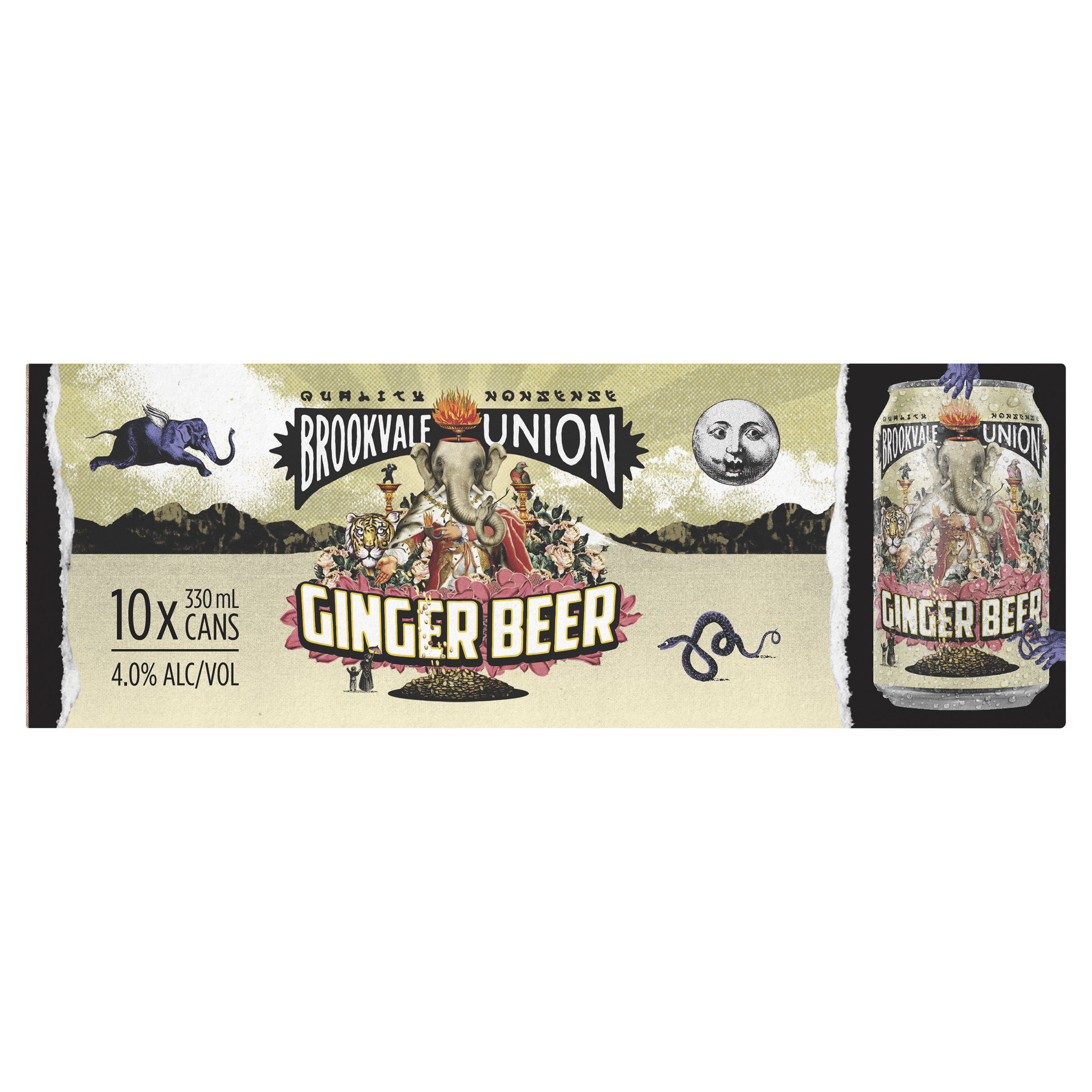 Brookvale Union Ginger Beer Can 330mL 10pk | Liquorland
